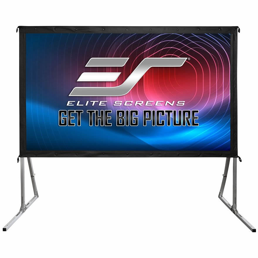 Elite OMS150H2-DUAL 150 Inch 16:9 Yard Master 2 WraithVeil Fast Fold S ...